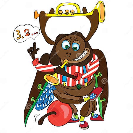 Musician beetle stock vector. Illustration of performer - 55738009