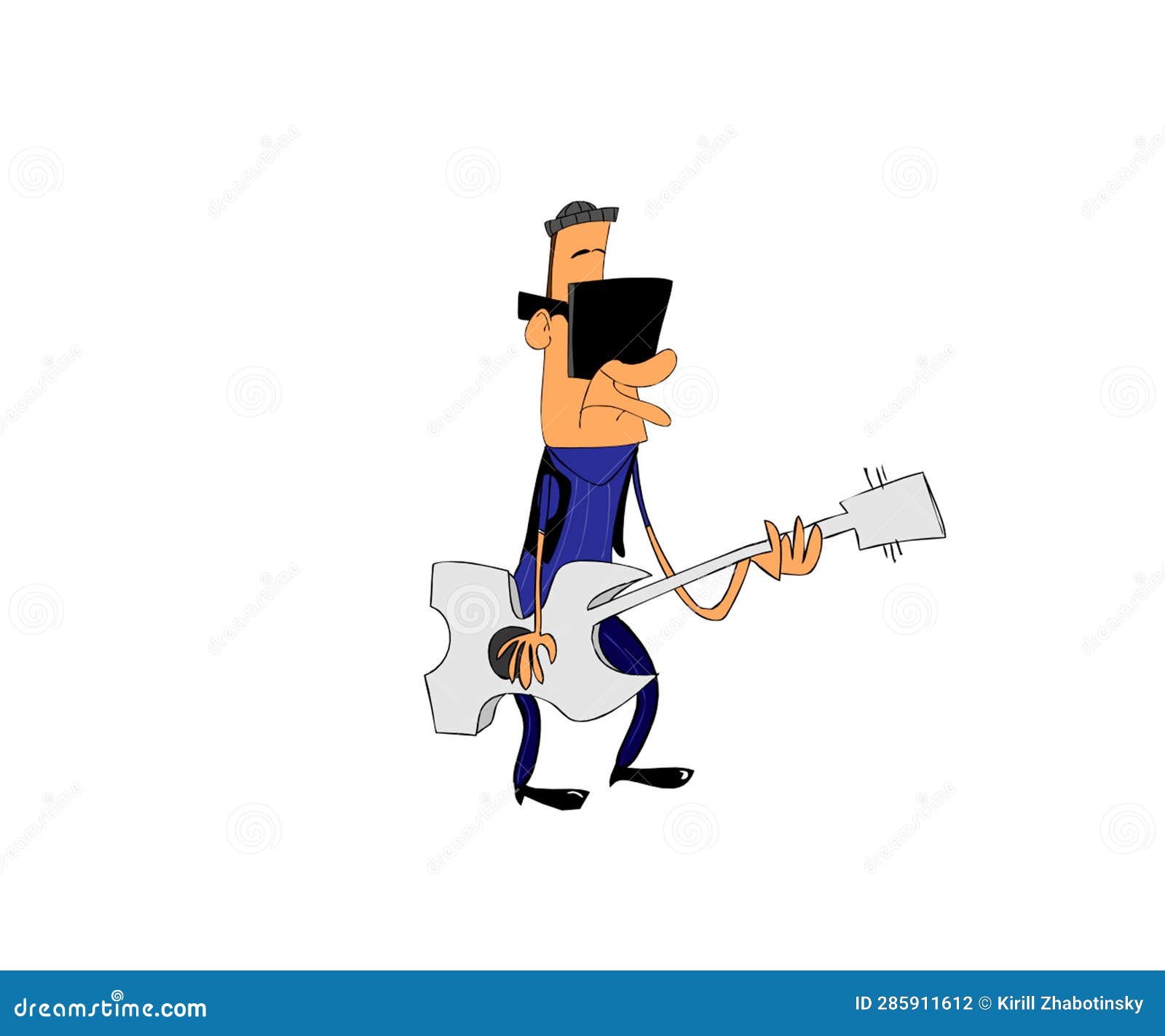 Kid Musician, Cartoon Character Isolated On White Vector Illustration ...