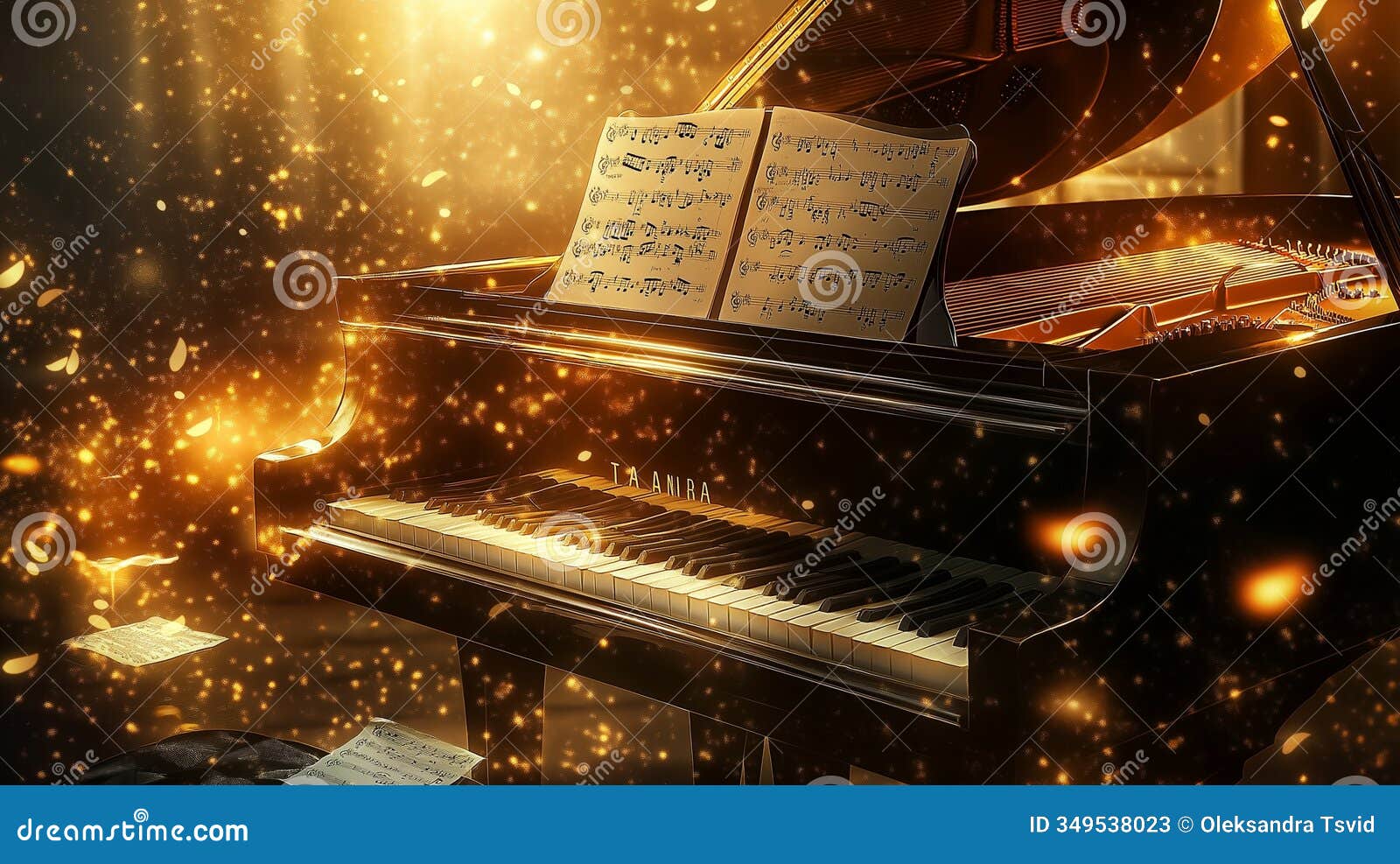 Musician Composing a Melody on a Grand Piano Stock Image - Image of ...