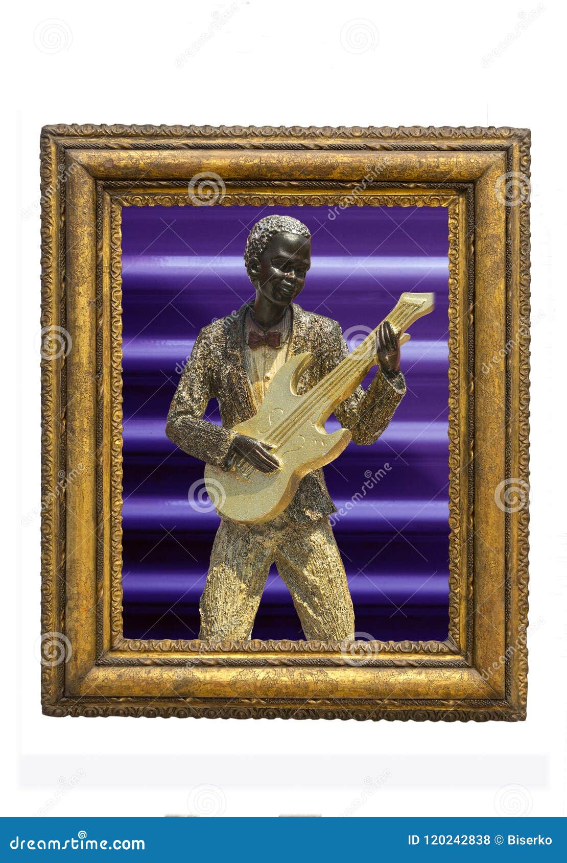 Musician in the Golden Frame Stock Illustration - Illustration of ...