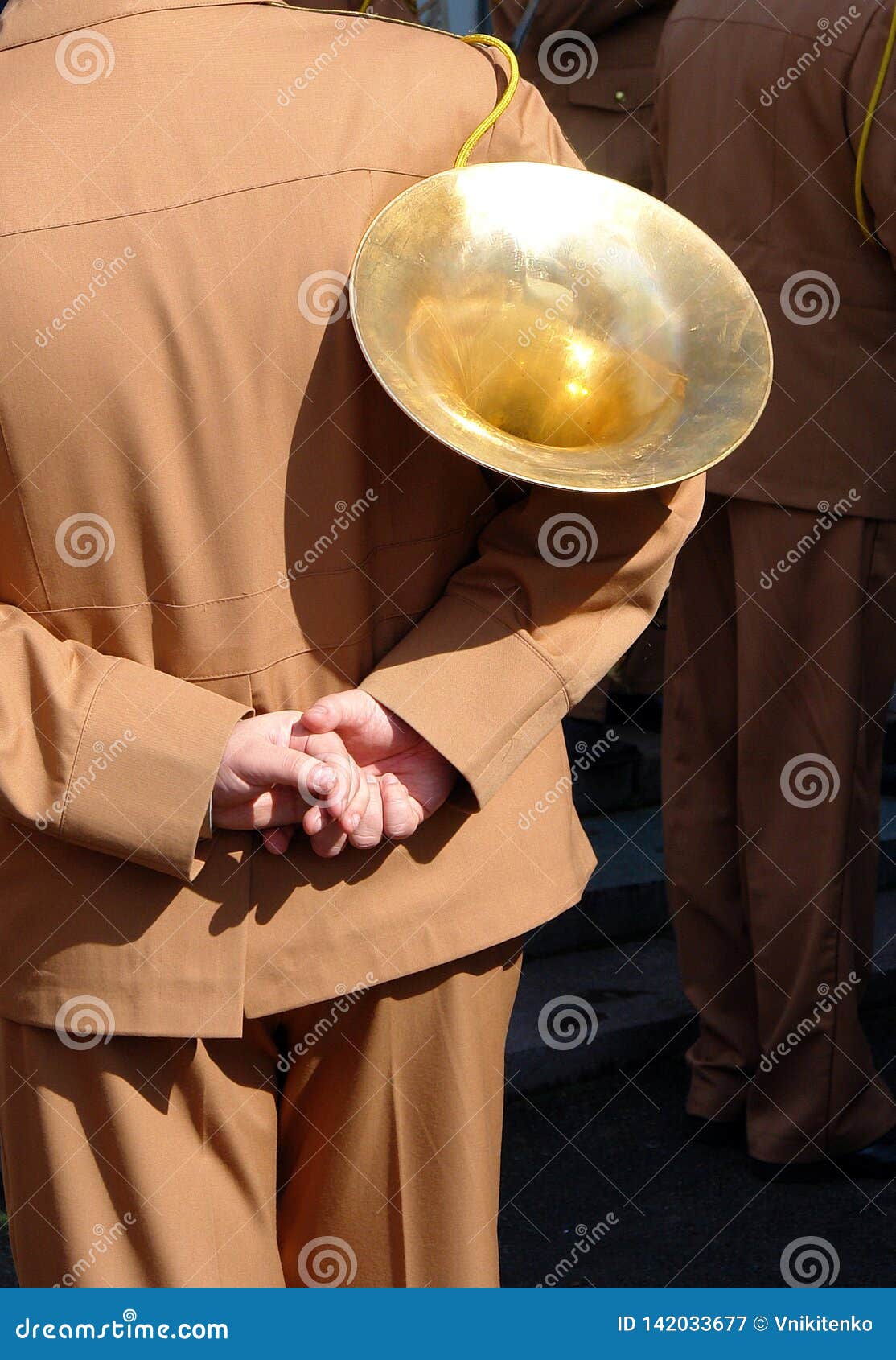 The Musician and His Copper Horn Stock Image - Image of blow, classic ...