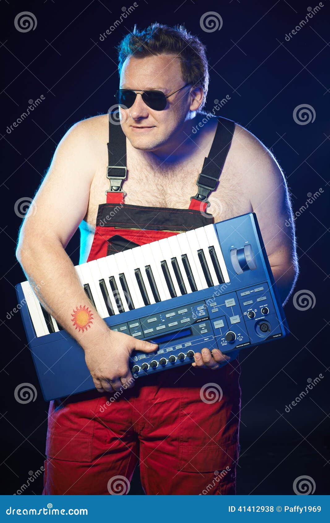 Musician Holding a Keyboard Stock Photo - Image of keyboard, equipment ...