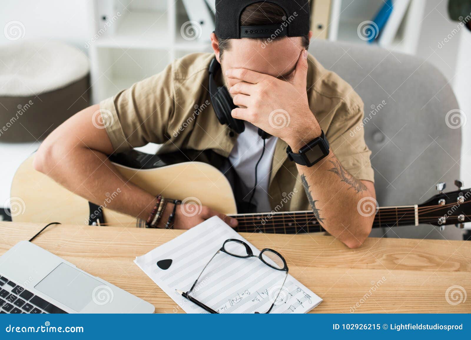 Musician stock image. Image of fashion, playing, indoor - 102926215