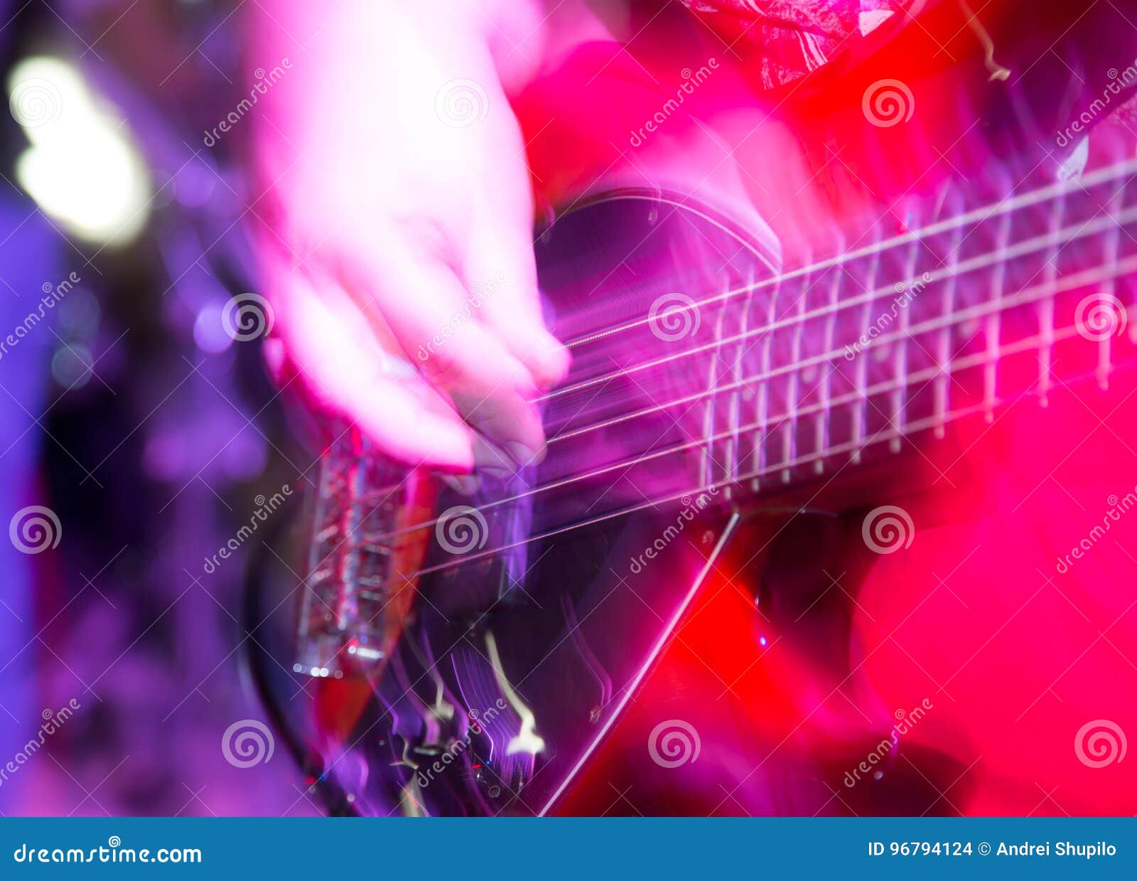 Musician Playing Guitar in a Rock Band Stock Photo - Image of roll ...