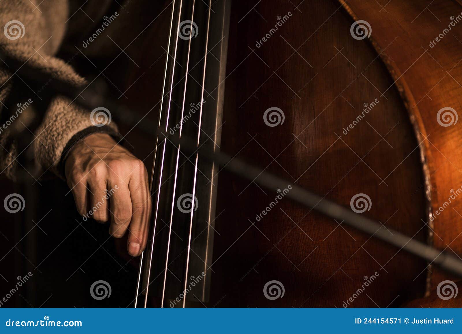 Musician Playing String Instrument in Rustic Environment Stock Image ...