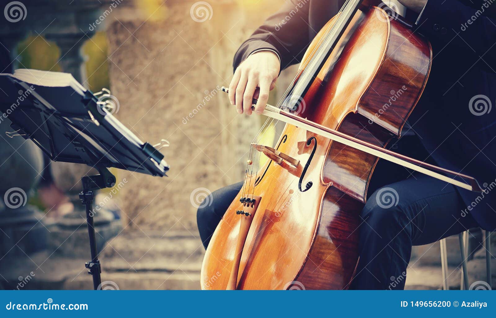 The Musician Plays the Cello Stock Photo - Image of cello, performance ...