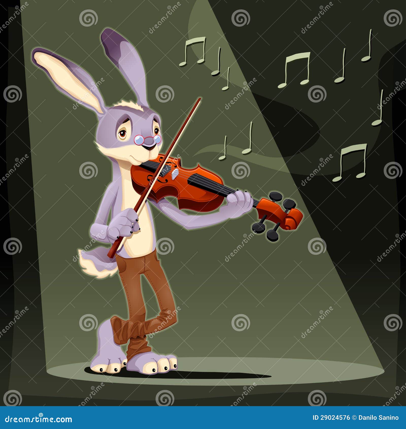 Rabbit Orchestra Vector Illustration | CartoonDealer.com #39289966
