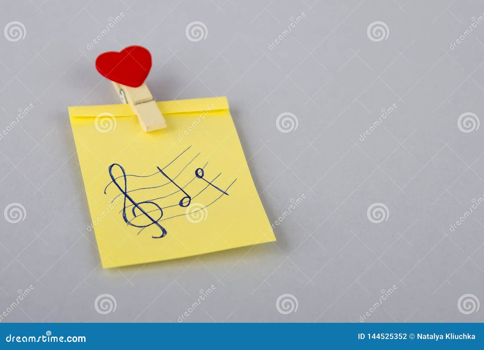 Musician. Sheet of Paper on the Fridge. Yellow Note on the Fridge ...