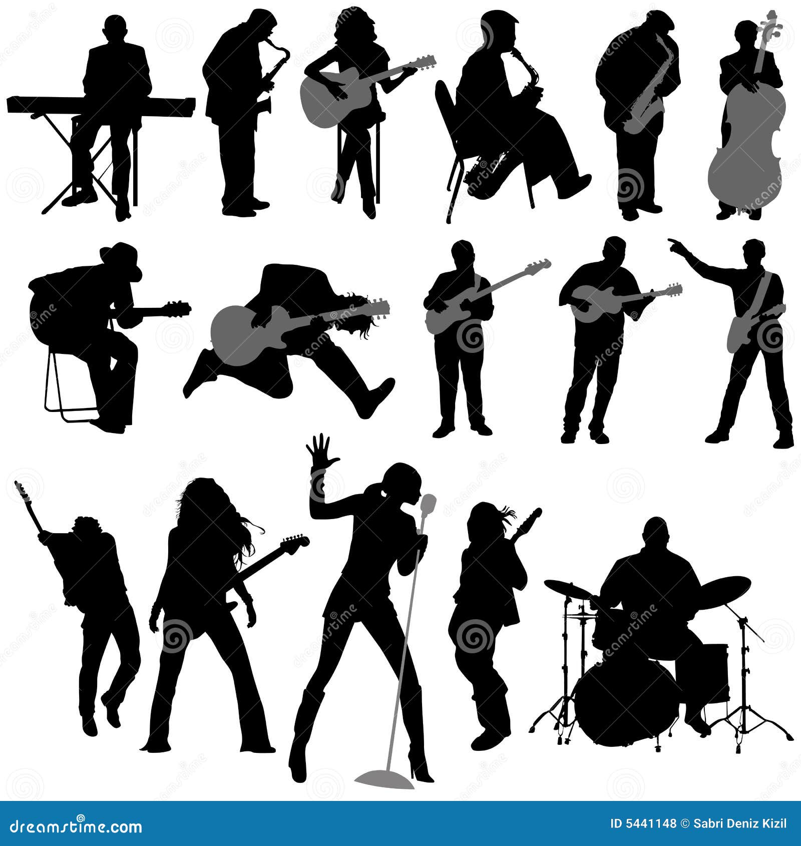 Musician vector stock vector. Illustration of guitar, metal - 5441148
