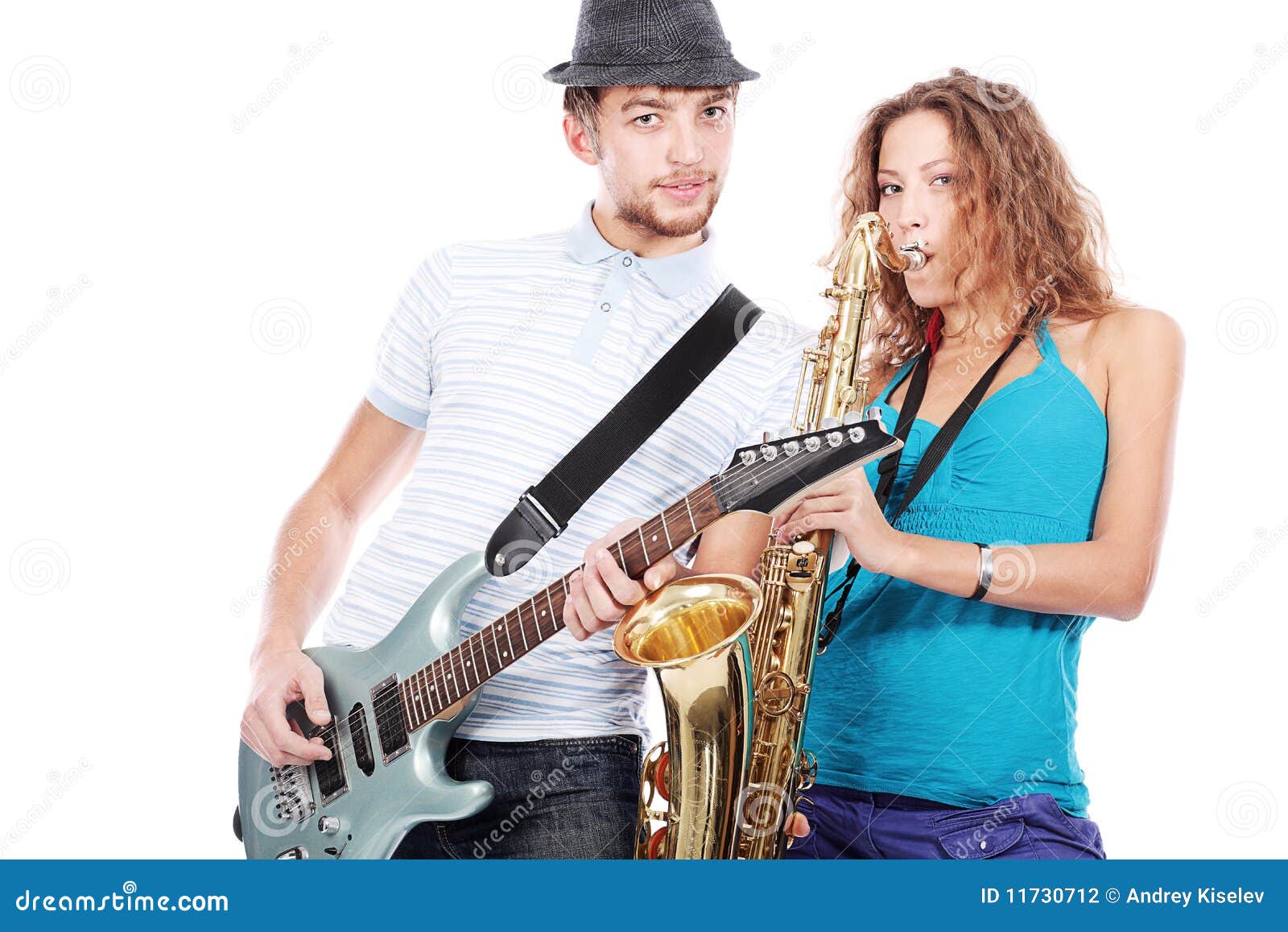 Musicians stock photo. Image of player, friends, guitar - 11730712