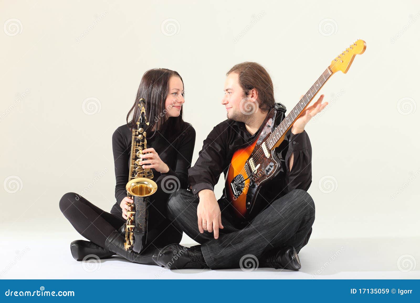 Musicians stock image. Image of beautiful, musical, studio - 17135059