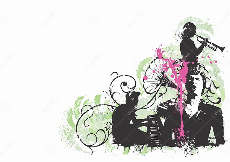 Musicians stock vector. Illustration of pattern, clip - 3093282