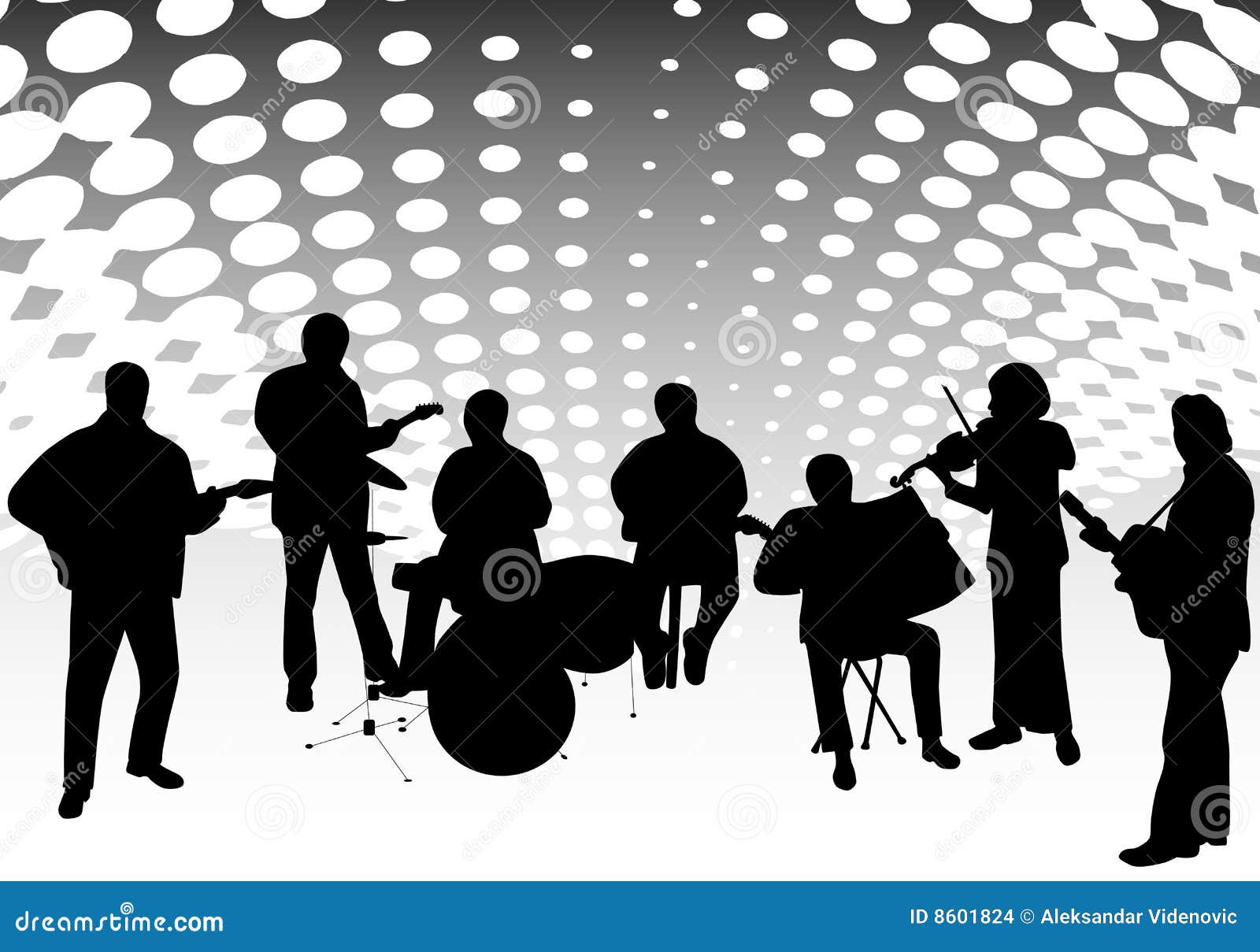 Musicians stock vector. Illustration of abstract, disco - 8601824