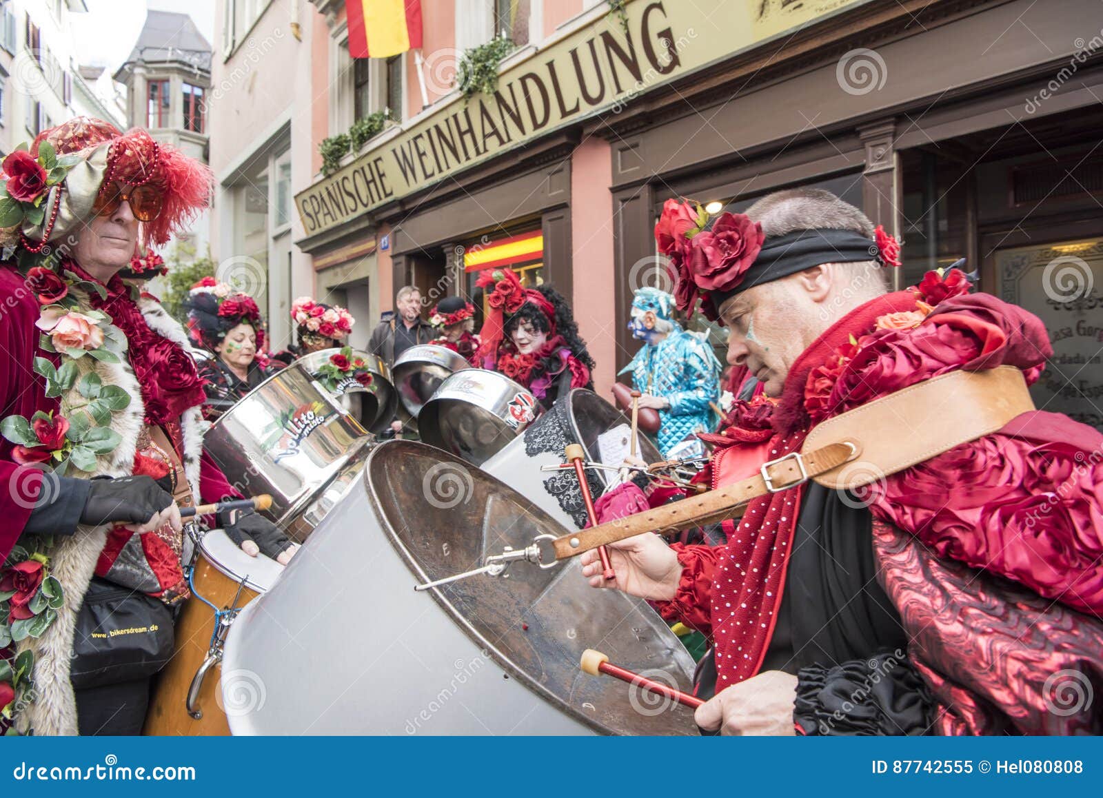 Musicians carnival Zurich editorial image. Image of carnival - 87742555