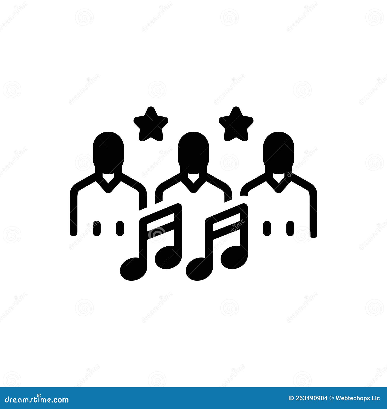 Black Solid Icon for Musicians, Song and Singer Stock Vector ...