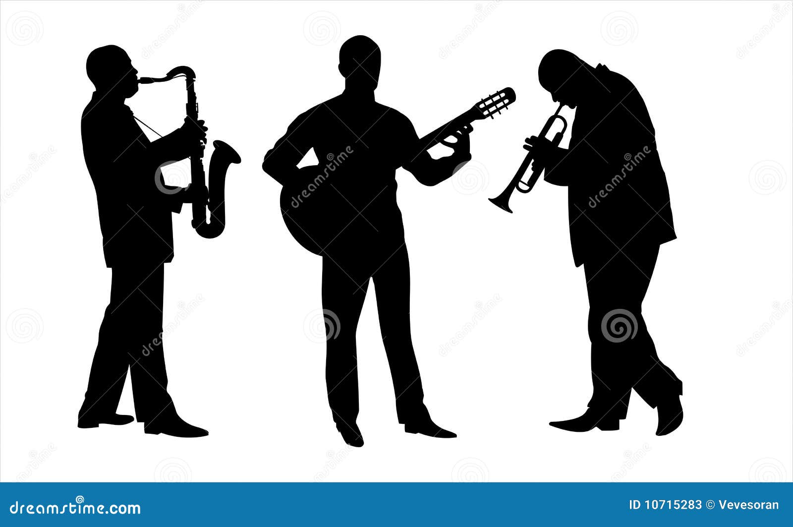 Musicisti di jazz illustrazione vettoriale. Illustrazione di strumento ...