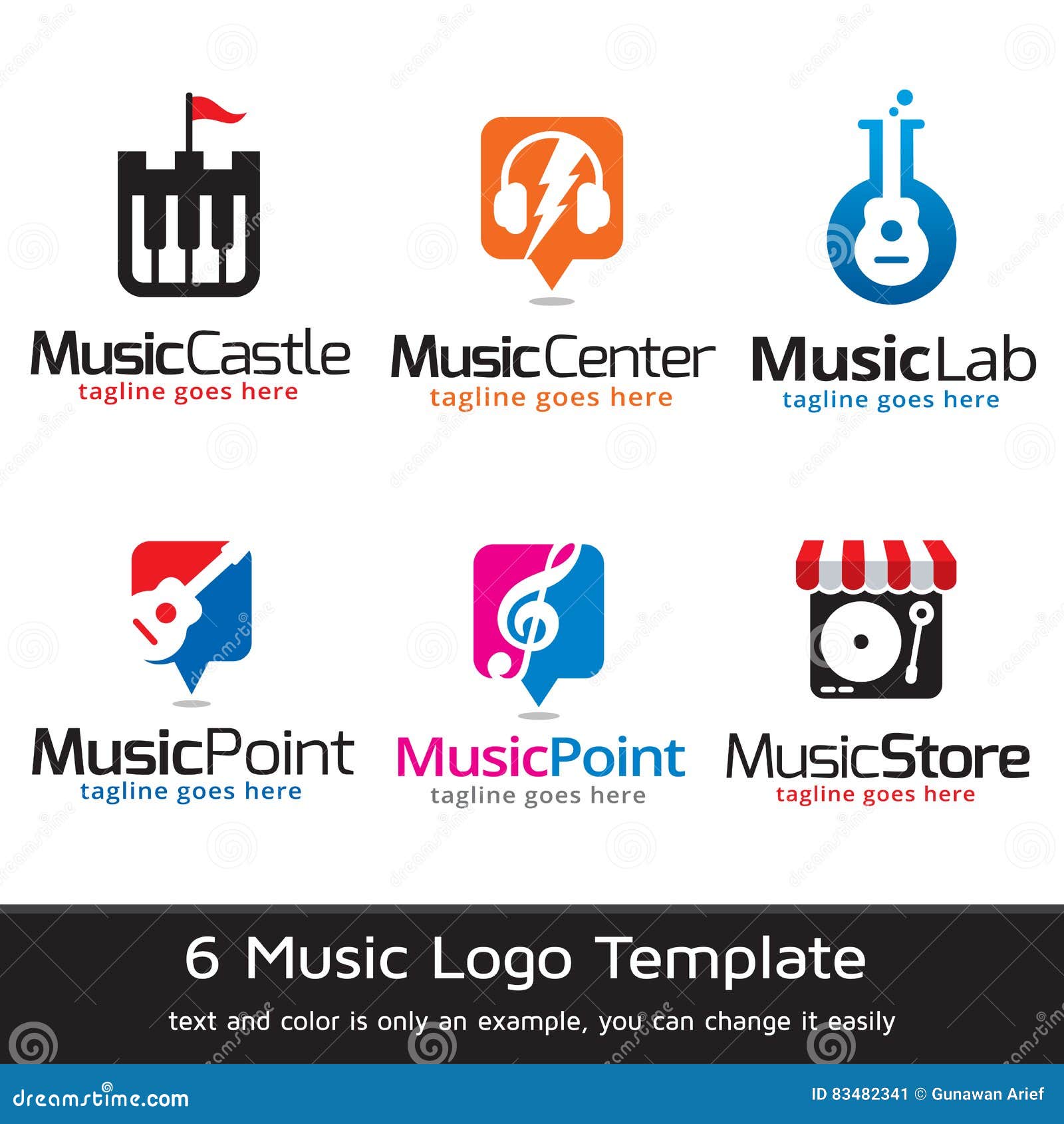 Musik Logo Template Design Vector Vektor Abbildung - Illustration von ...