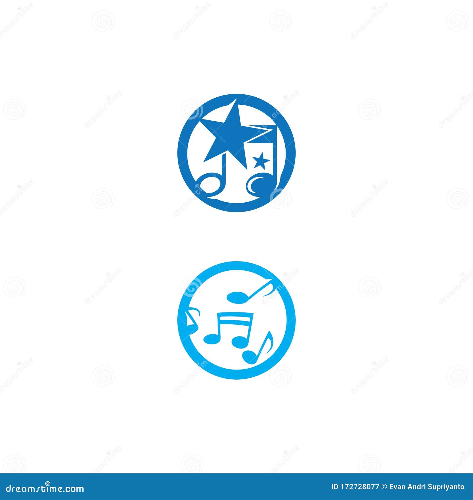 Musik Note Logo Template Vector Symbol Stock Vector - Illustration of ...