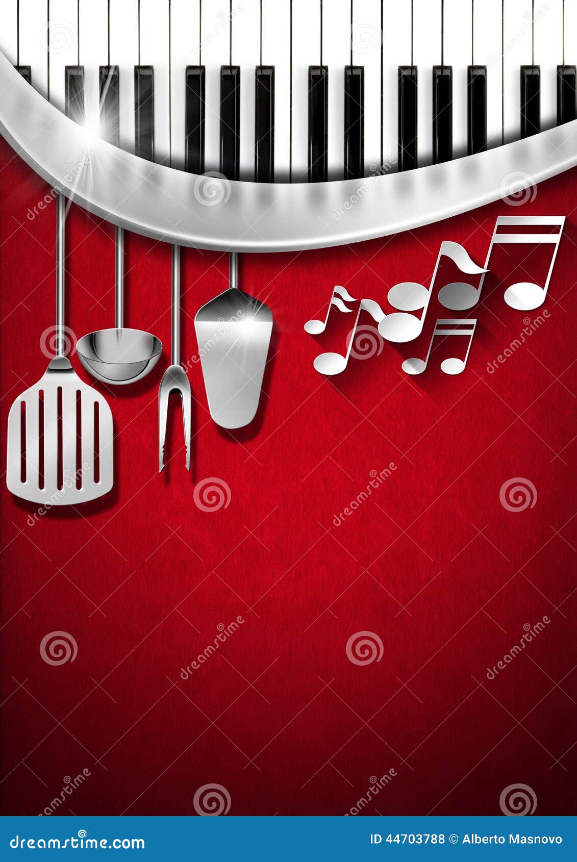 Musik Und Lebensmittel - Menü-Design Stock Abbildung - Illustration von ...