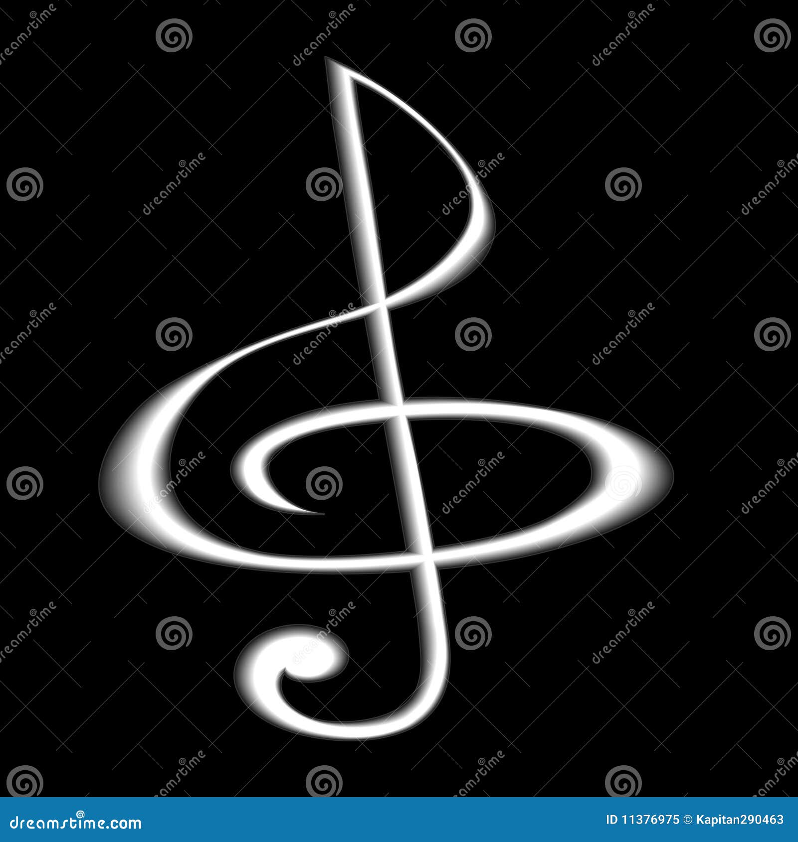 Musikal glef stock vector. Illustration of treble, tool - 11376975
