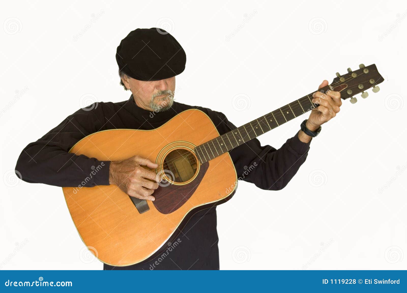 Musiker, Der Gitarre Spielt Stockfoto - Bild von serenade, spiel: 1119228