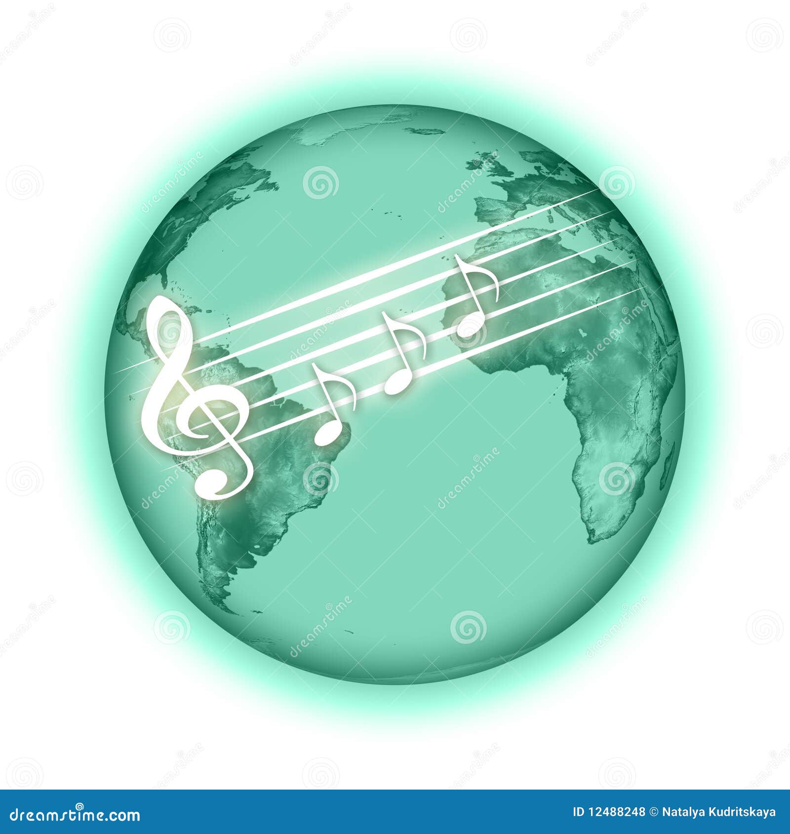 Musikplanet stock illustrationer. Illustration av anmärkningar - 12488248