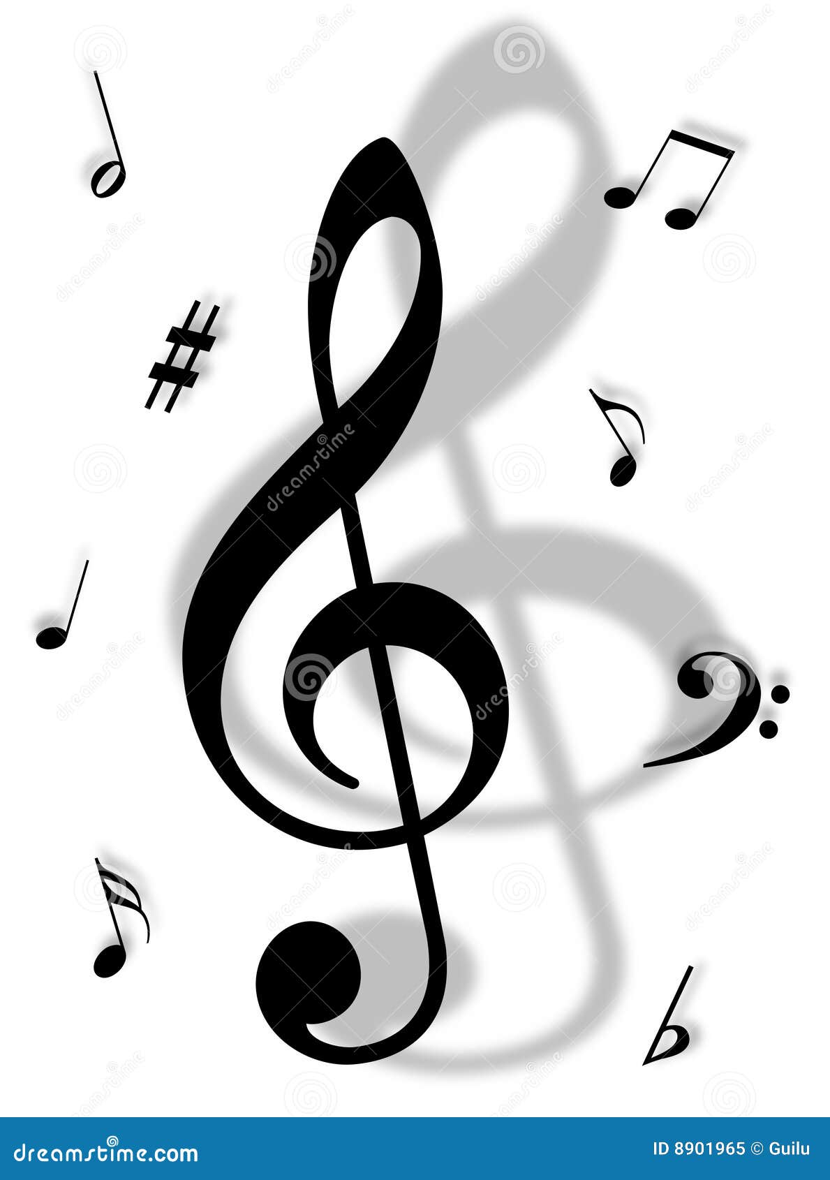 Musiksymbole stock abbildung. Illustration von zeichen - 8901965