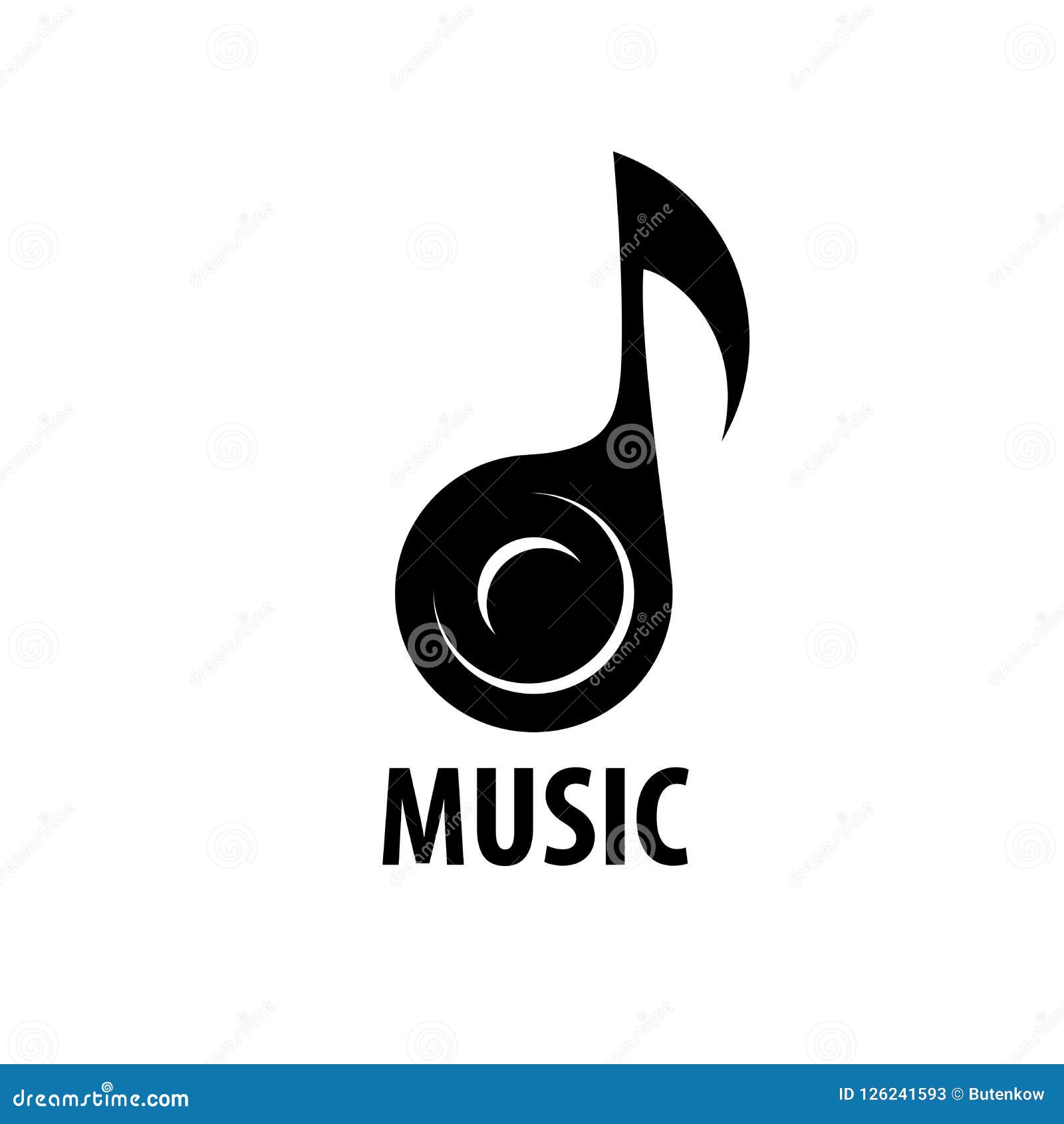Musique de logo de vecteur illustration de vecteur. Illustration du ...