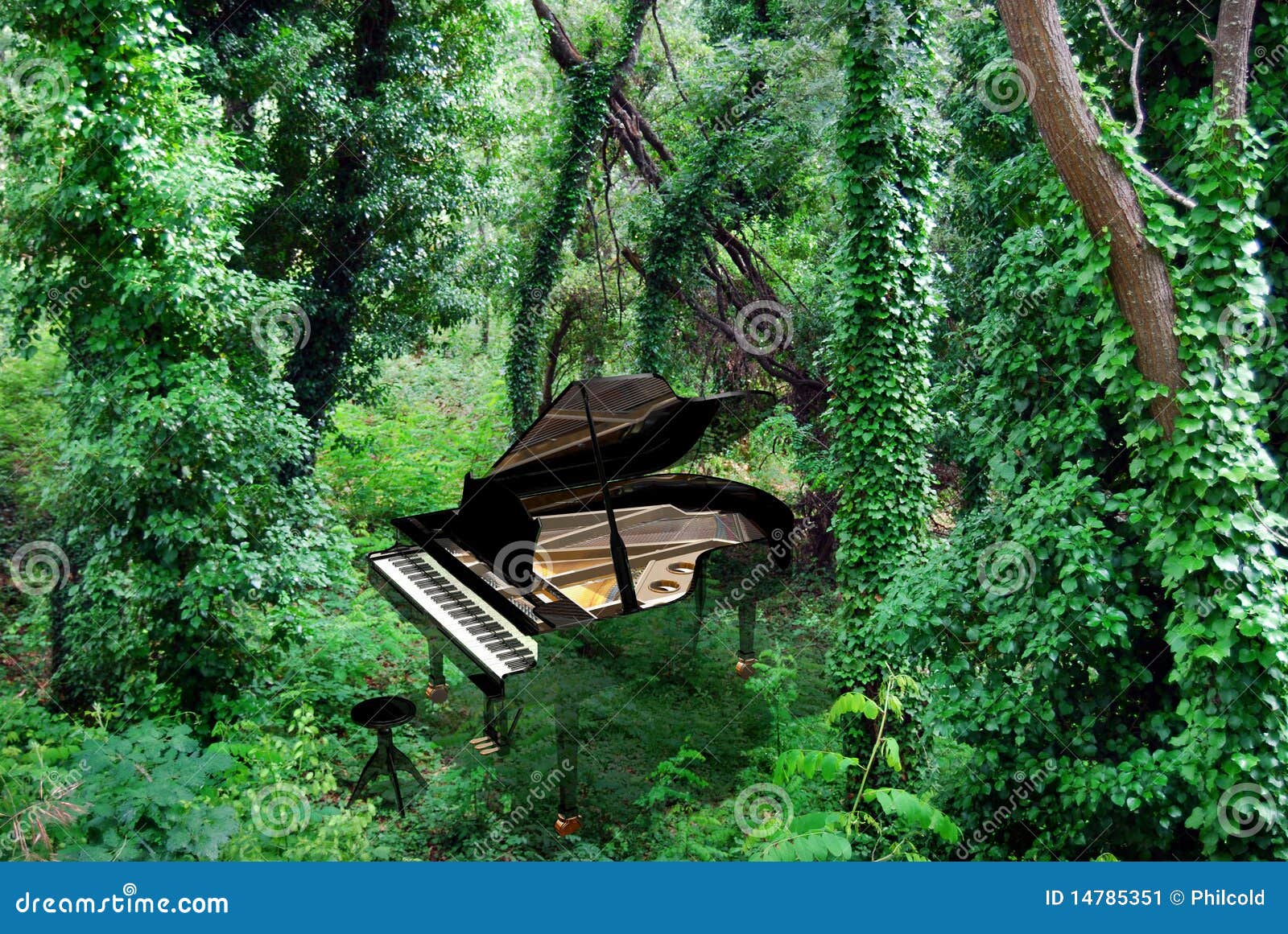 Musique et nature illustration stock. Illustration du harpe - 14785351