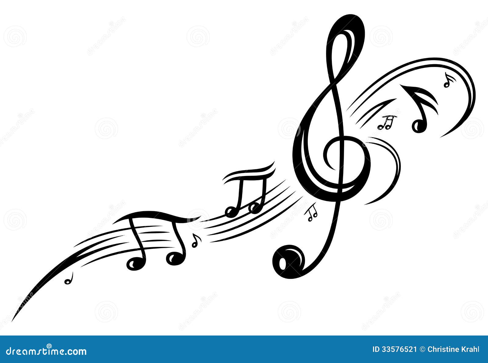 Musique, Notes De Musique, Clef Illustration de Vecteur - Illustration ...
