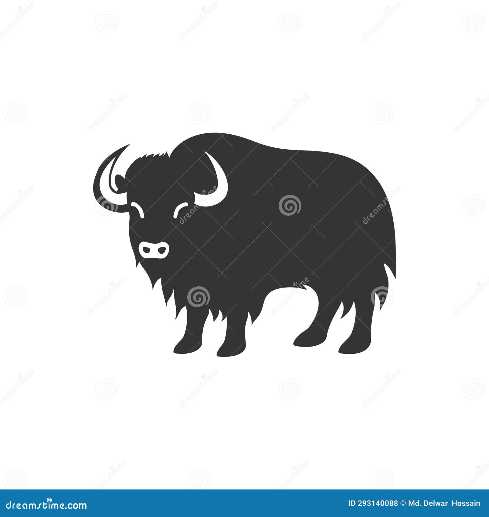 Musk Ox Icon Vector Illustration | CartoonDealer.com #293140088
