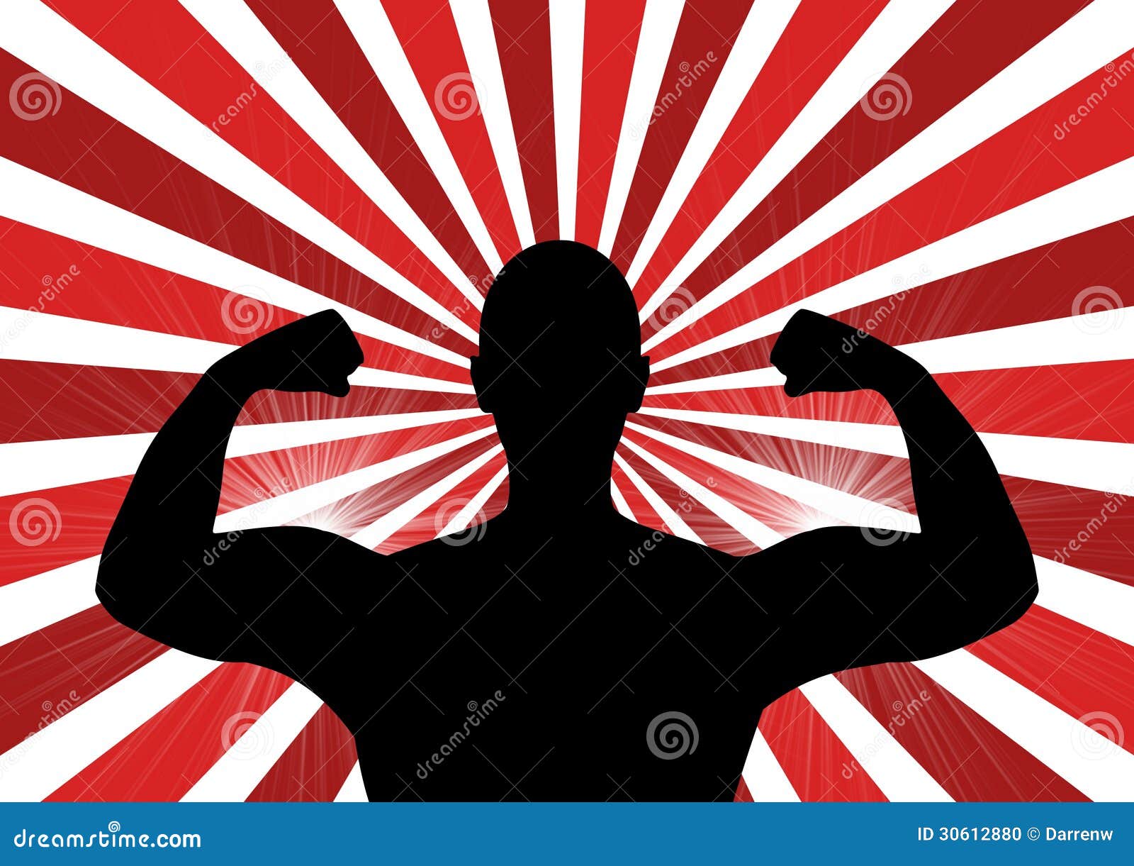 Muskelkraft stock abbildung. Illustration von faust, hintergrund - 30612880