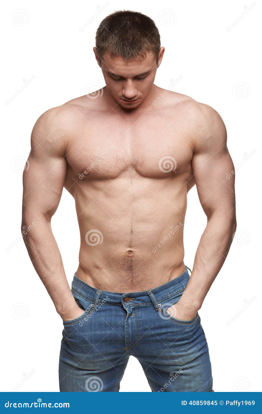 Muskelmann, Der Im Studio Aufwirft Stockbild - Bild von turnhalle ...