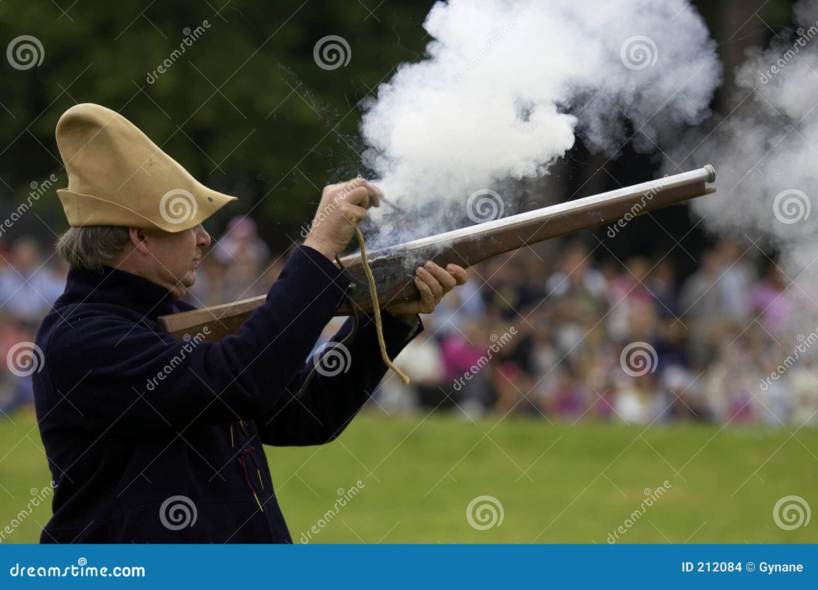 Musket Being Fired by a Man Stock Photo - Image of musket, firearm: 212084