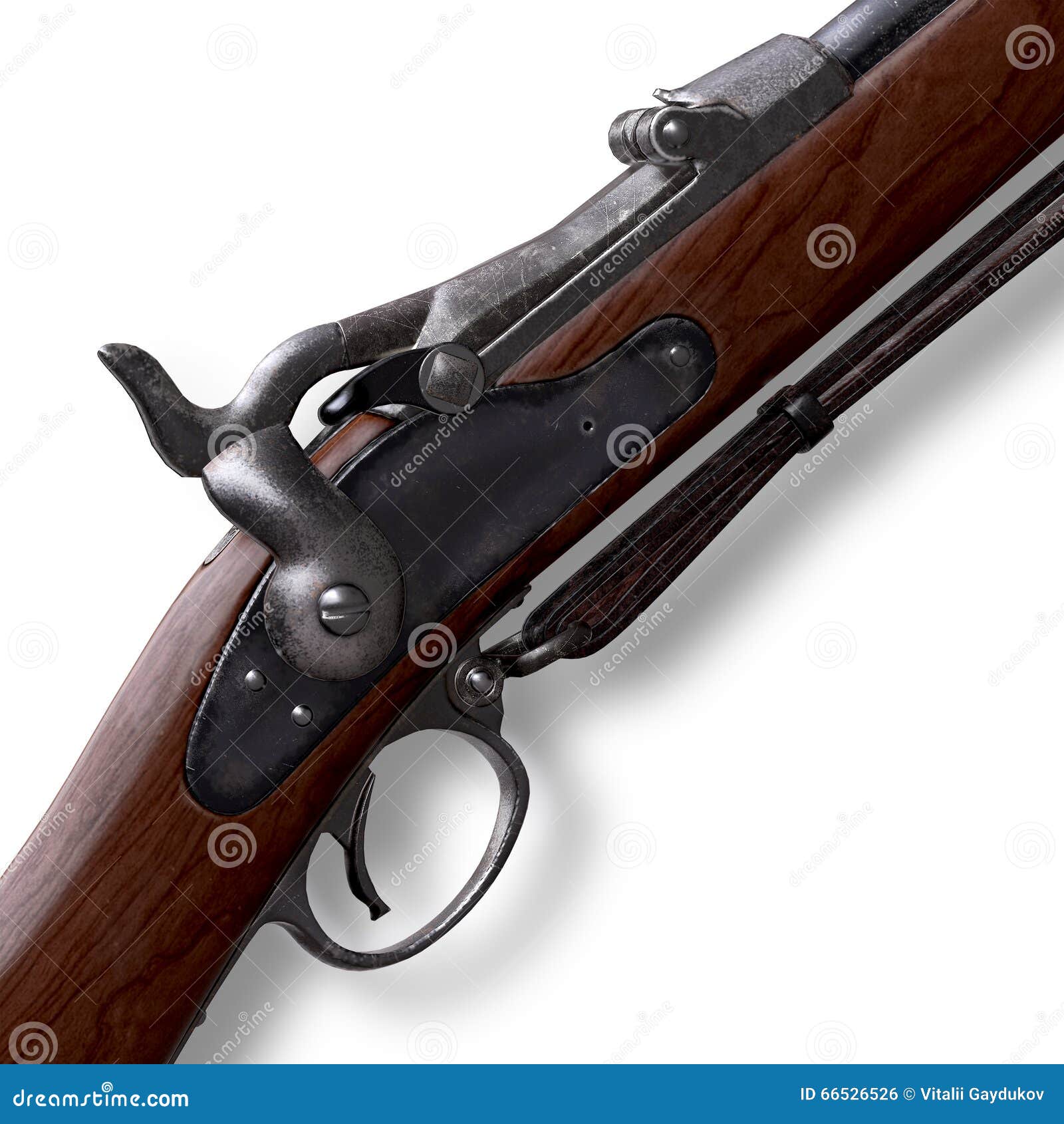 Musket stock illustration. Illustration of metal, arms - 66526526