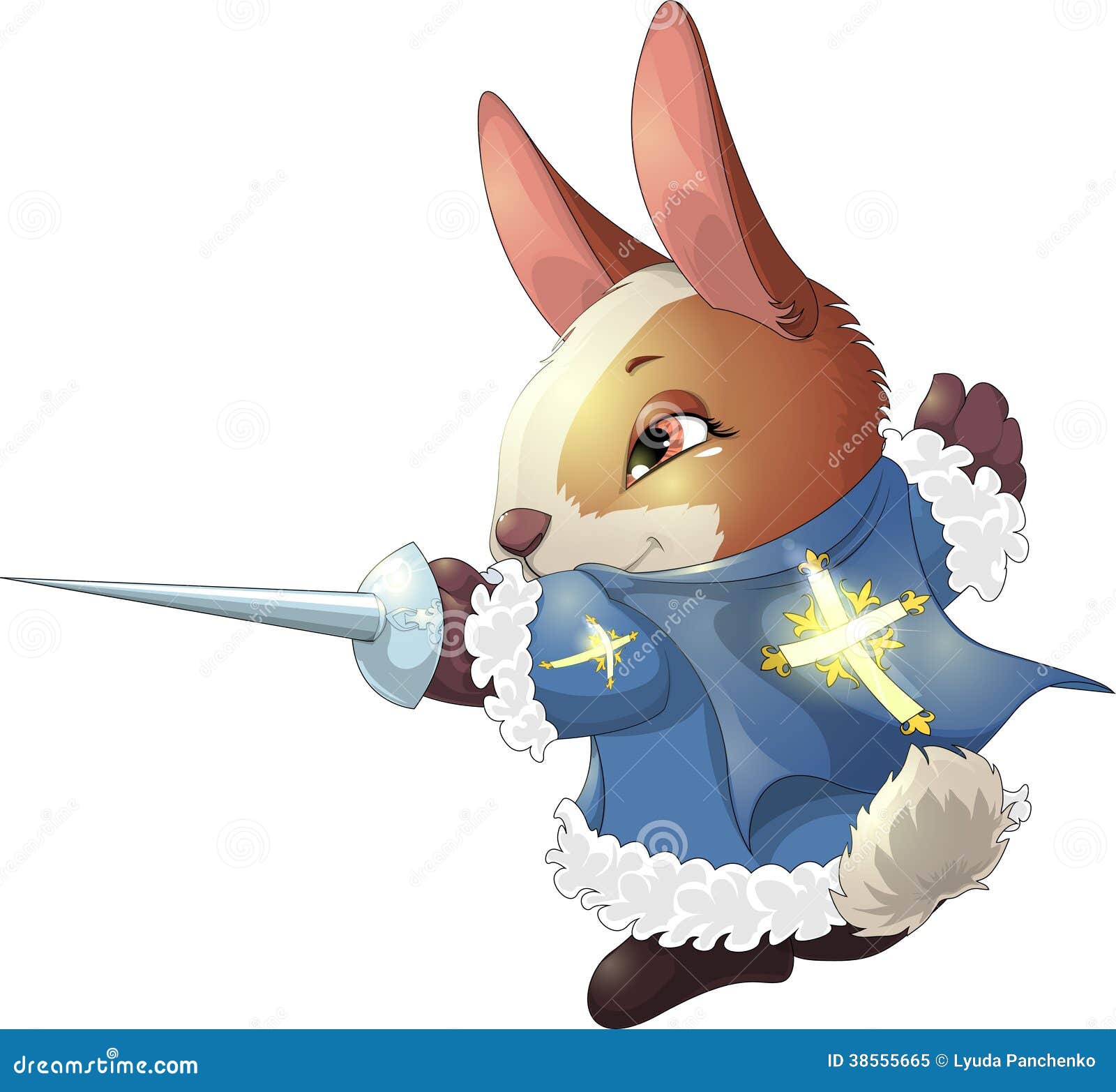 Musketeer stock vector. Illustration of illustrated, cross - 38555665