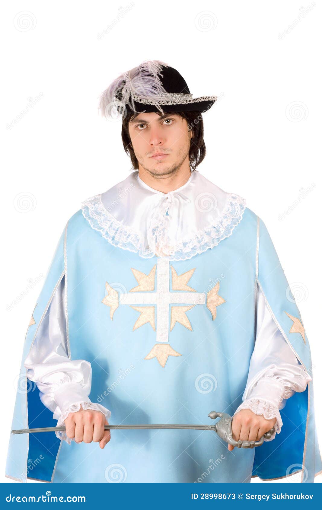 Musketeer. Isolated on White Stock Image - Image of carnival ...