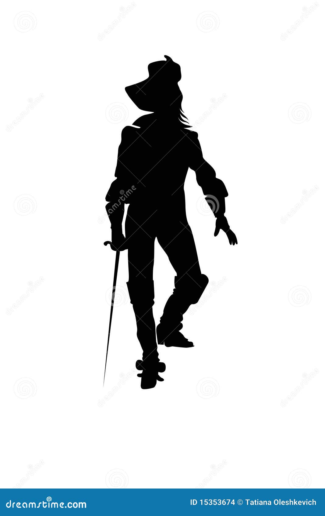 Musketeers Black Silhouette Illustration | CartoonDealer.com #15353674