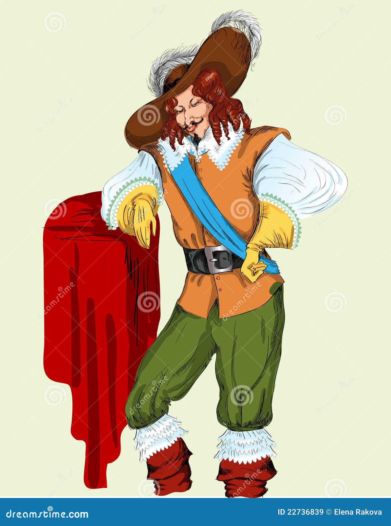 Musketier vector illustratie. Illustration of kleding - 22736839