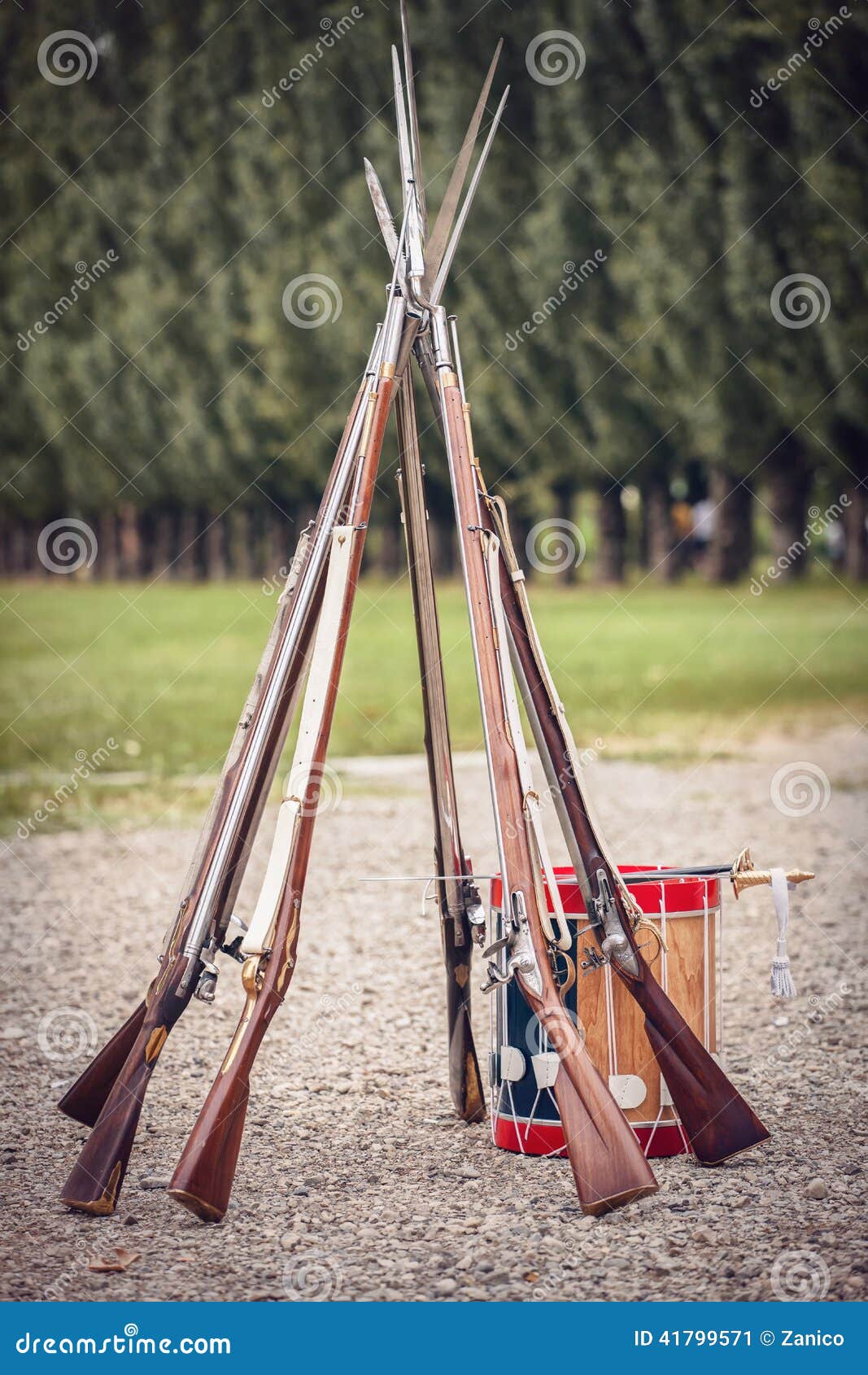 Muskets of the British Army Stock Image - Image of attire, antique ...