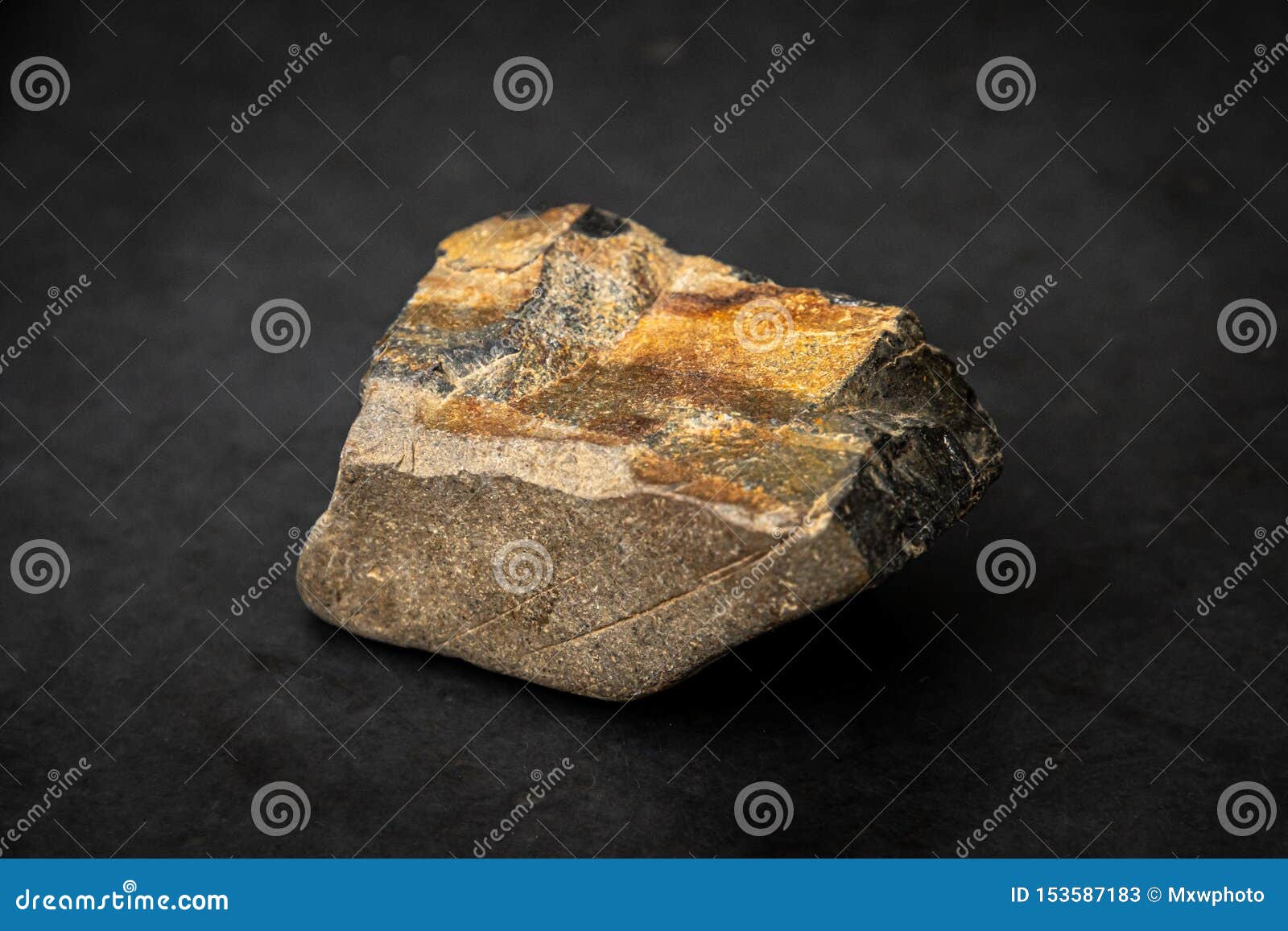 Muskovit Gemstone Containing High Concentration of Iron Ore Stock Image ...