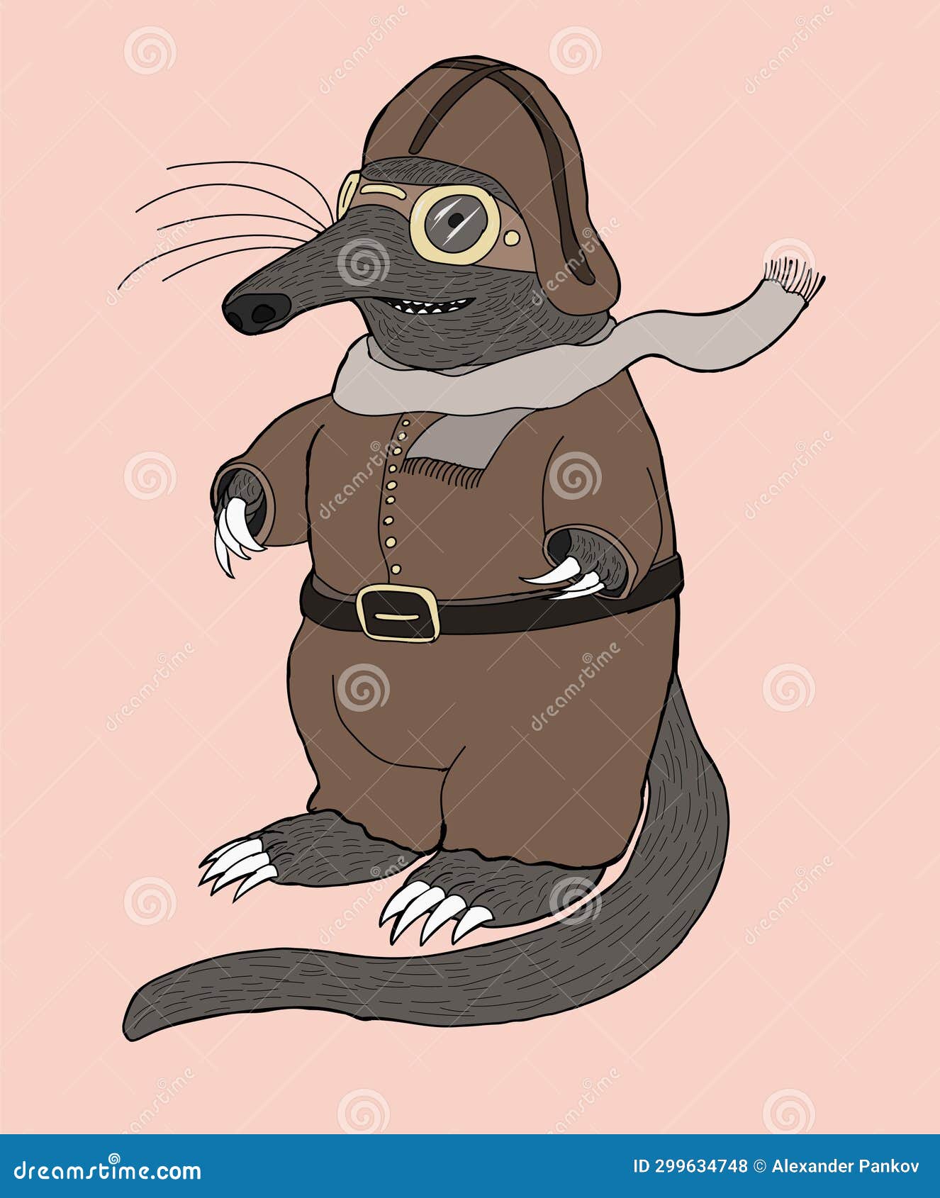 Cartoon Muskrat Face, Vector Illustration , Flat | CartoonDealer.com ...