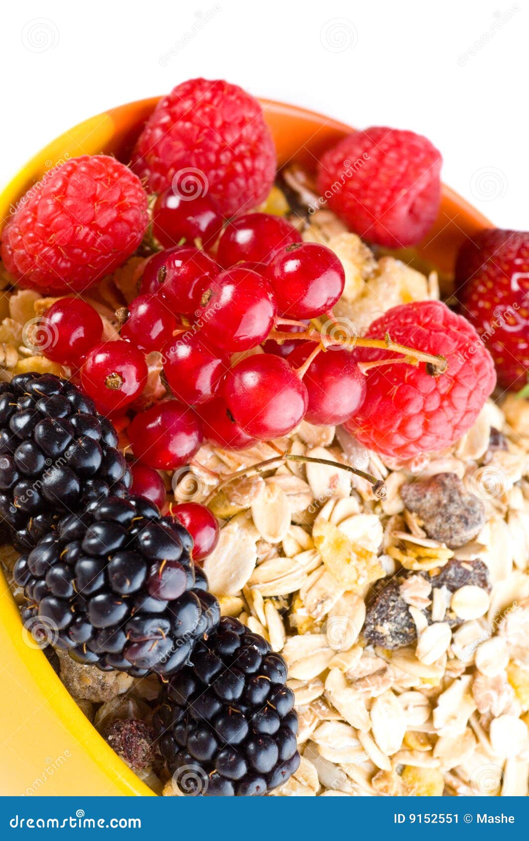 Musli and fresh berries stock image. Image of corn, berries - 9152551