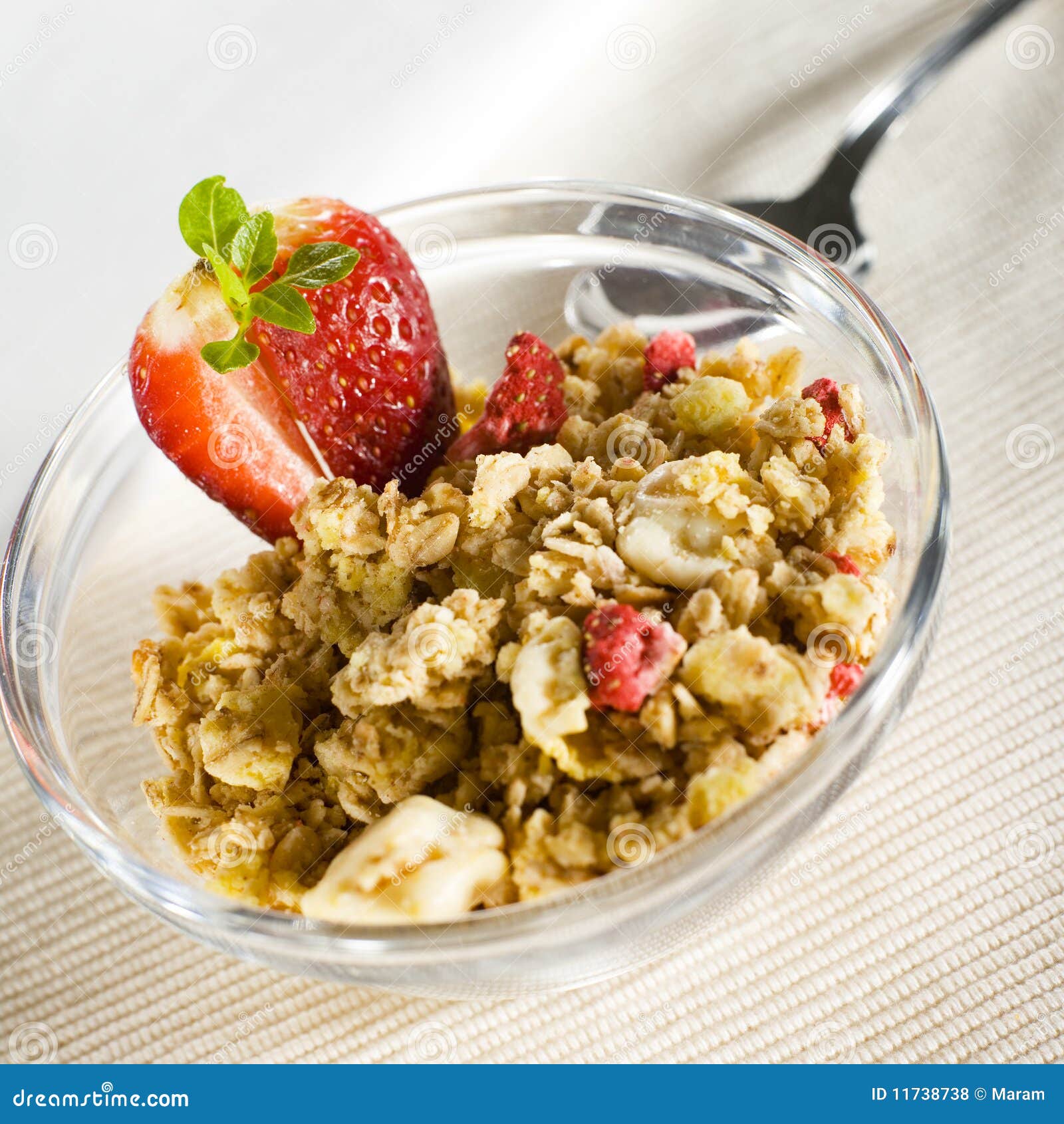 Musli with strawberry stock photo. Image of country, healthy - 11738738
