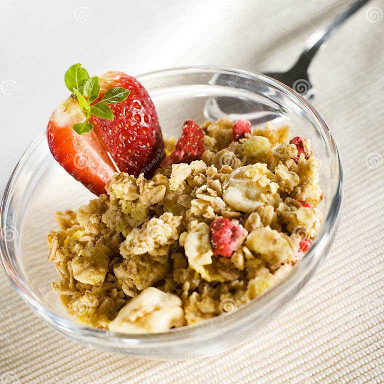 Musli with strawberry stock photo. Image of country, healthy - 11738738