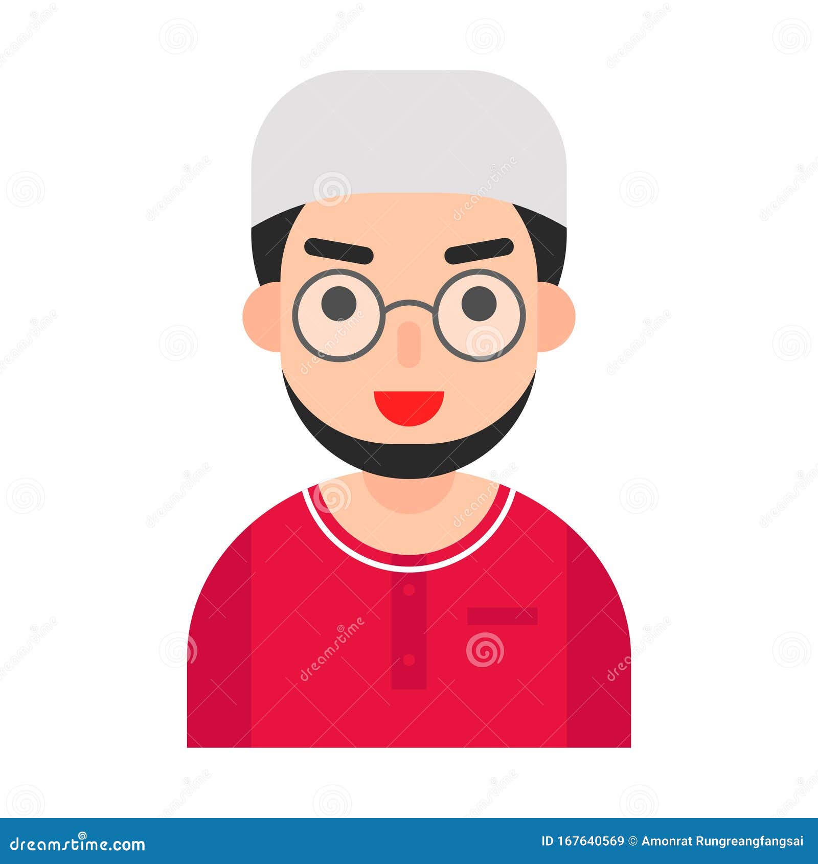 Muslim Avatar , Muslim People Flat Icon Stock Vector - Illustration of ...