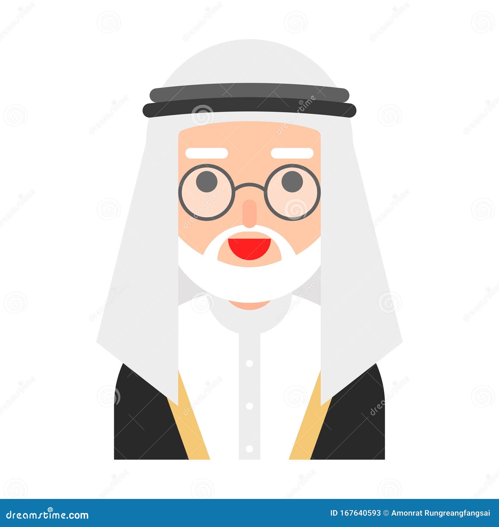 Muslim Avatar , Muslim People Flat Icon Stock Vector - Illustration of ...