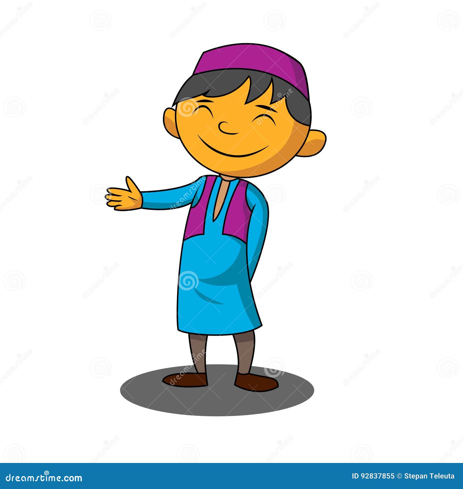 Muslim boy stock illustration. Illustration of muslim - 92837855