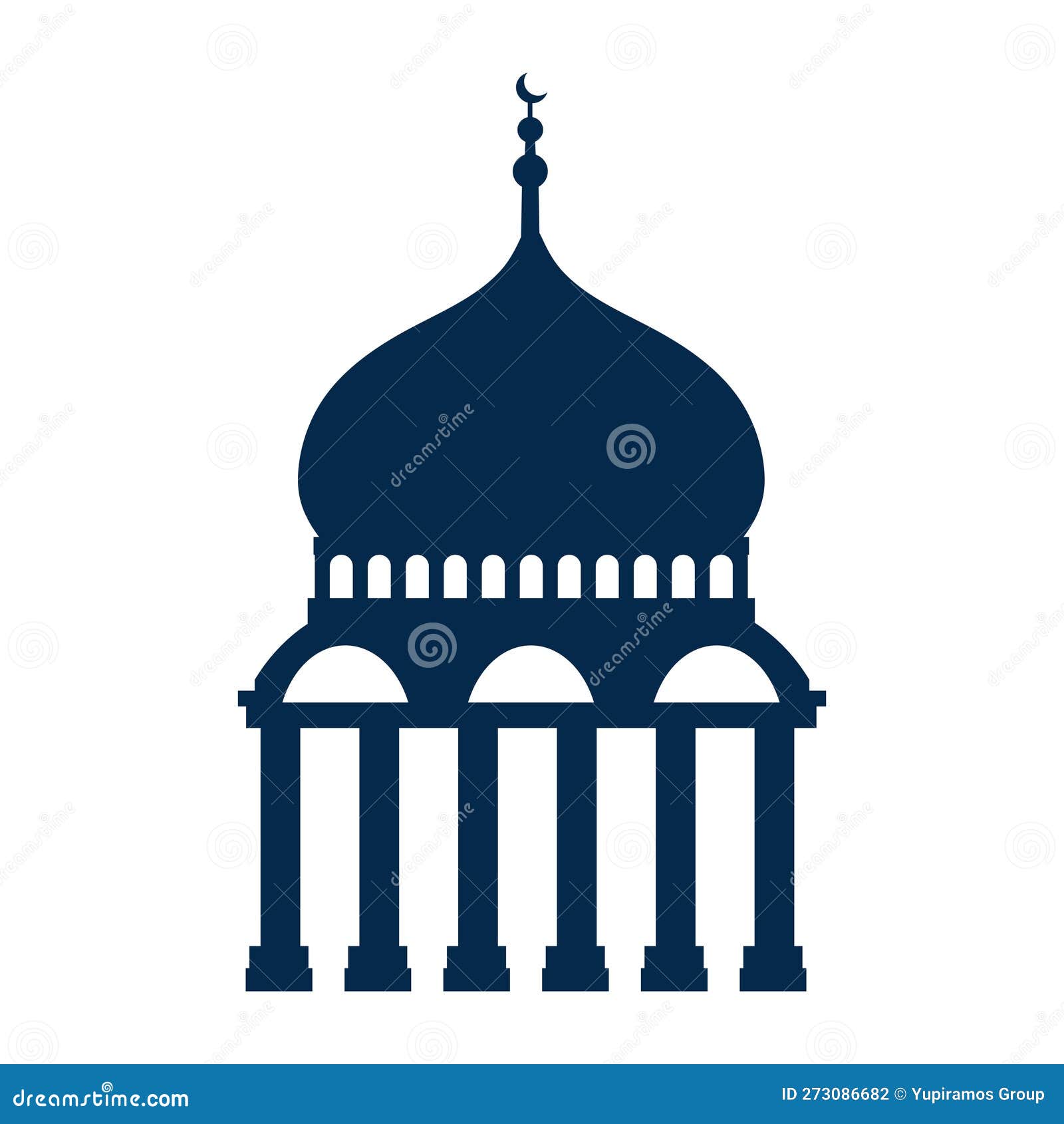 Muslim building design stock vector. Illustration of greeting - 273086682
