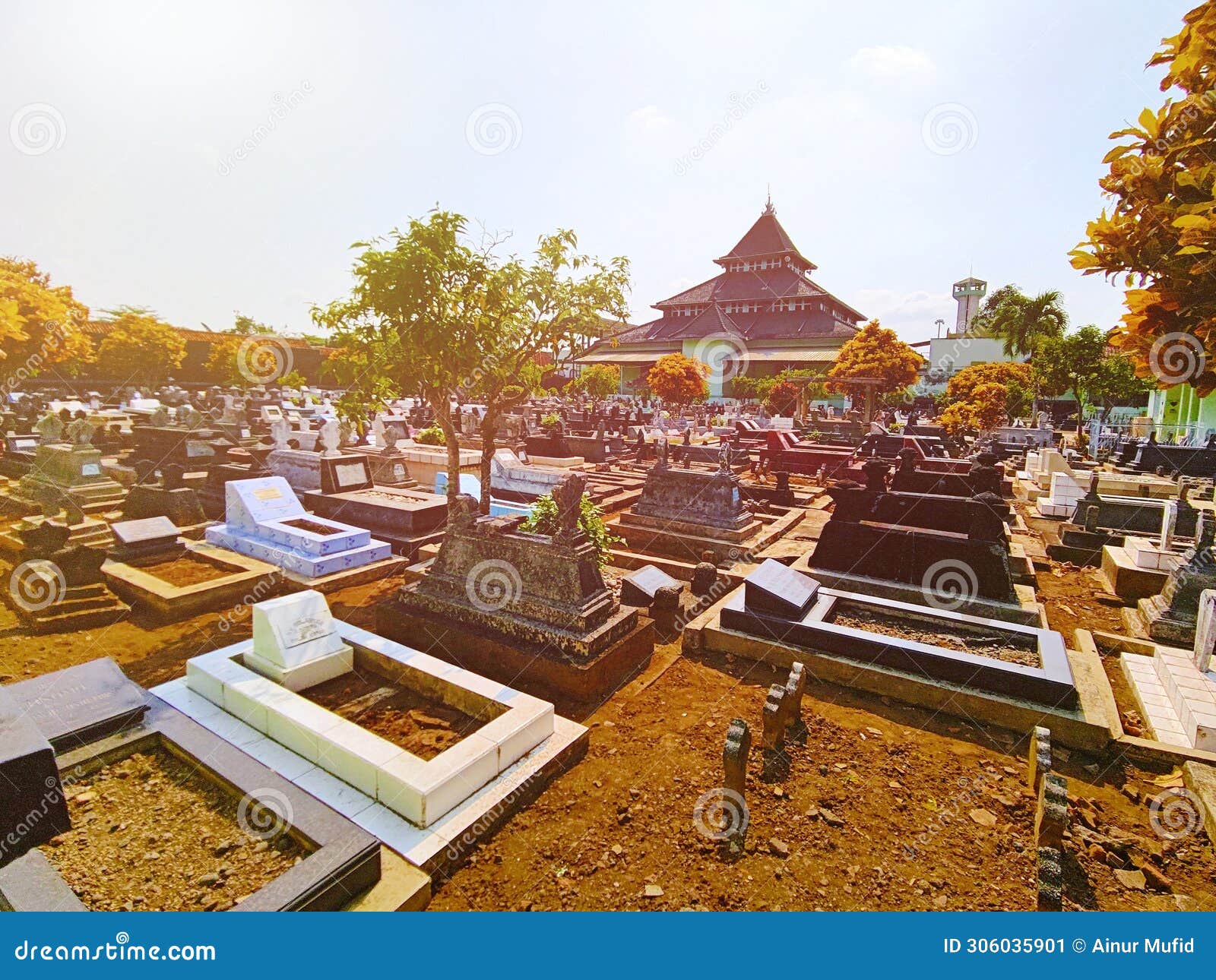 Muslim Burial Complexes in the Mosque Area in Purworejo Editorial Photo ...